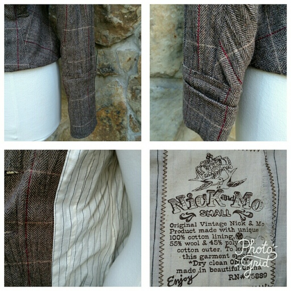 Nick & Mo | Jackets & Coats | Nick Mo Long Sleeve Brown Plaid Jacket ...