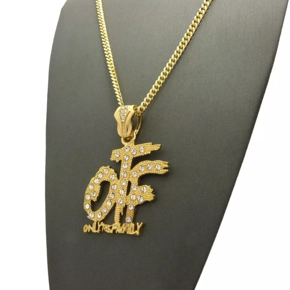 Accessories | Otf Mens Hip Hop Gold Chain Pendant Cz Iced Out | Poshmark