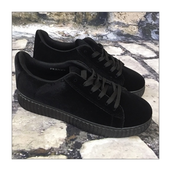 Ramarim | Shoes | Ramarim Frenzy Black Velvet Platform Sneakers | Poshmark