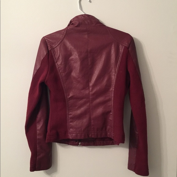Jackets & Coats | Burgundy Leather Jacket | Poshmark