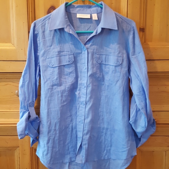 Chico's | Tops | Chicos Periwinkle Blouse Size | Poshmark