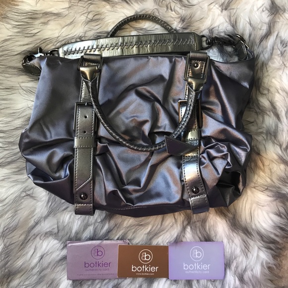 Botkier | Bags | Botkier Satchel Metallic Silvergrey Like New | Poshmark