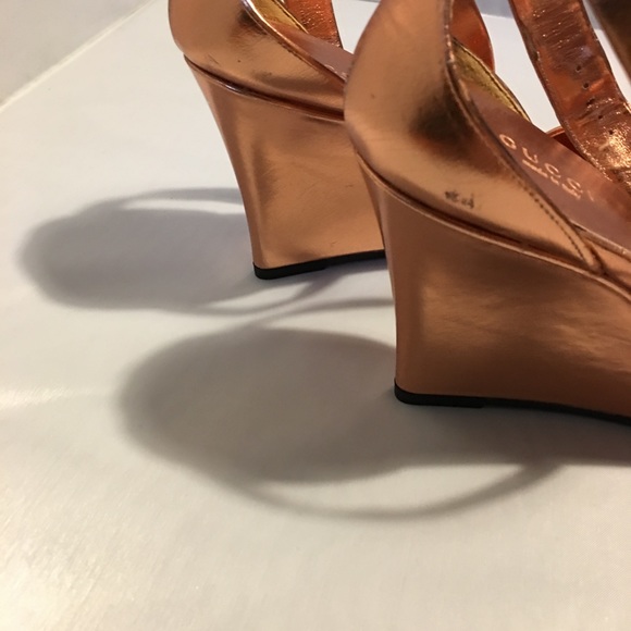 Gucci | Shoes | Authentic Gucci Copper Platform Heels Women 65 | Poshmark