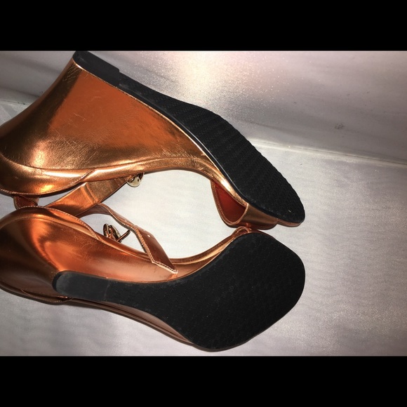 Gucci | Shoes | Authentic Gucci Copper Platform Heels Women 65 | Poshmark