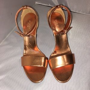 Gucci | Shoes | Authentic Gucci Copper Platform Heels Women 65 | Poshmark