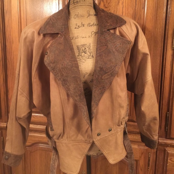 Vintage | Jackets & Coats | Vintage 8s Hunters Run Leather Jacket ...