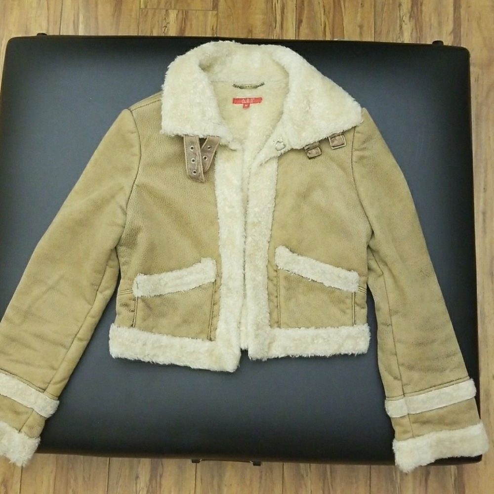 Abs Fuzzy Bomber Jacket - Gem