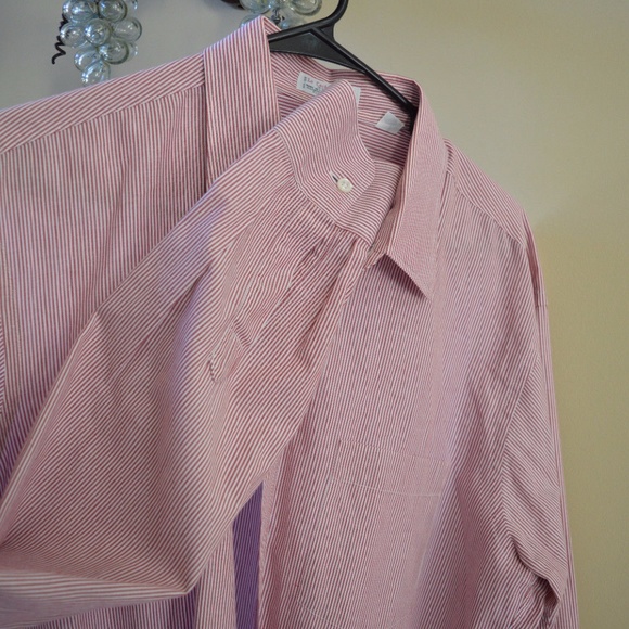 Dior | Shirts | Christian Dior Red Pin Striped Casual Dress Shirt ...