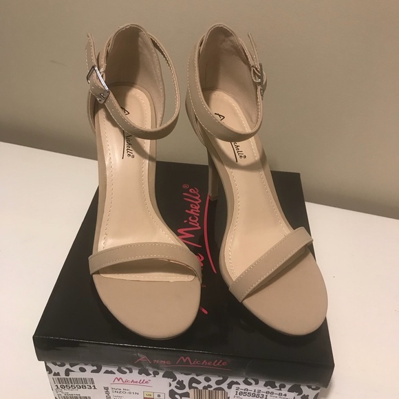 Anne Michelle | Shoes | Nib Nude Anne Michelle Heels | Poshmark