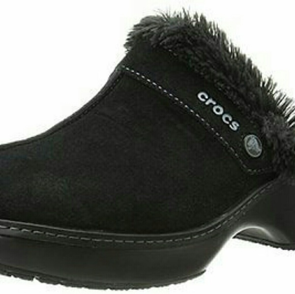 CROCS | Shoes | Crocs Cobbler Suede Leather And Faux Fur 4m | Poshmark