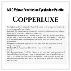 MAC Cosmetics | Makeup | Mac Veluxe Pearlfusion Copperluxe Palette ...