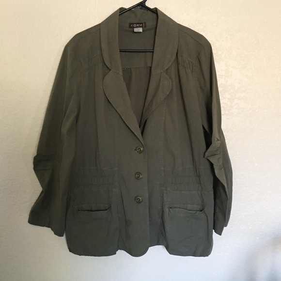 XCVI | Jackets & Coats | Xcvi Army Green Jacket Blazer | Poshmark