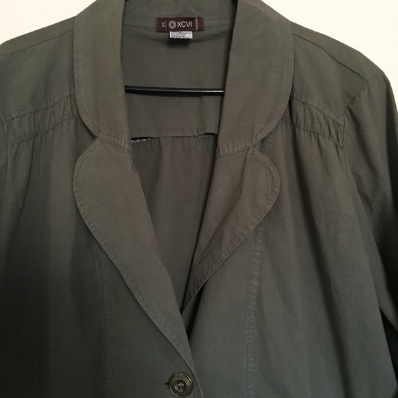 XCVI | Jackets & Coats | Xcvi Army Green Jacket Blazer | Poshmark