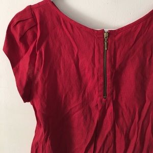 Zara | Tops | Zara Red Keyhole Top Xs | Poshmark