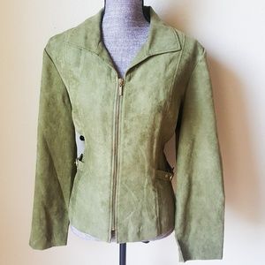 Studio I | Jackets & Coats | Studio I Faux Suede Zip Up Blazer Jacket ...