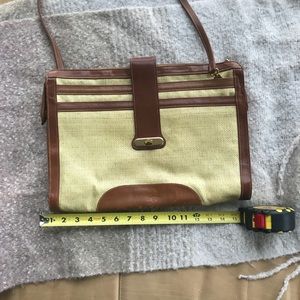 TUFF Beverly Hills | Bags | Amazing Vintage Leather And Straw Tote Bag ...