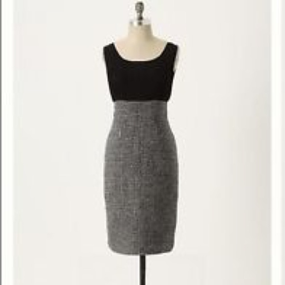 Anthropologie Sparrow Vapor Rise Houndstooth Dress - Gem