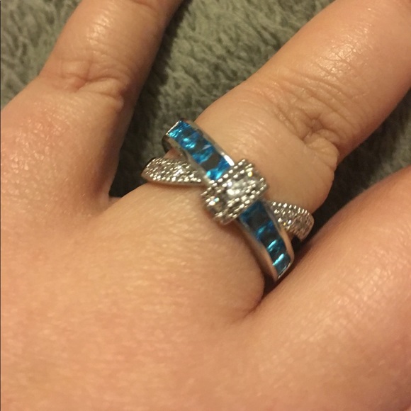 Jewelry | Ice Blue Swiss Crystals Royal Knot Ring | Poshmark