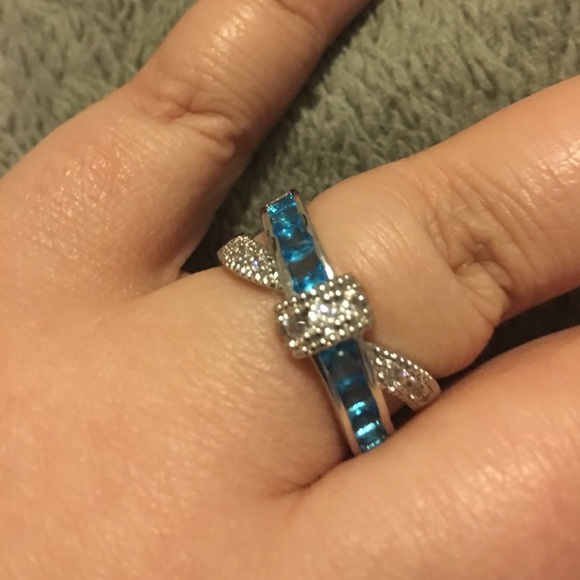 Jewelry | Ice Blue Swiss Crystals Royal Knot Ring | Poshmark