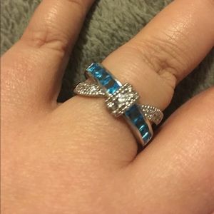 Jewelry | Ice Blue Swiss Crystals Royal Knot Ring | Poshmark