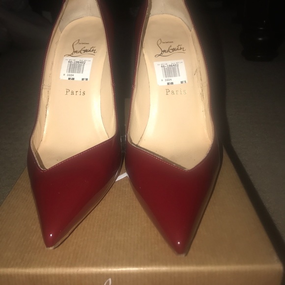 Christian Louboutin | Shoes | Christian Louboutin Maroon Leather Pumps ...