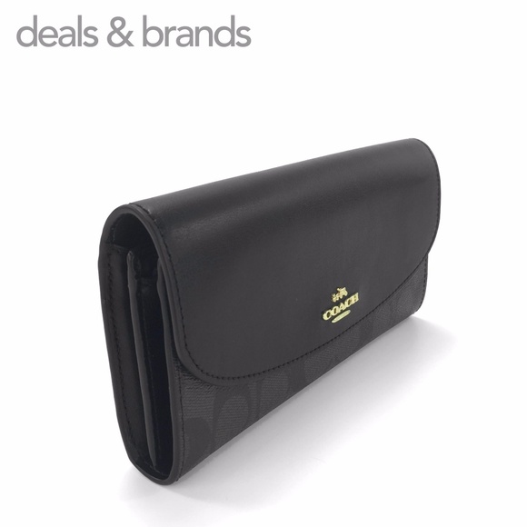 Coach | Bags | Nwt Coach Slim Envelope Wallet Signature Coated | Poshmark