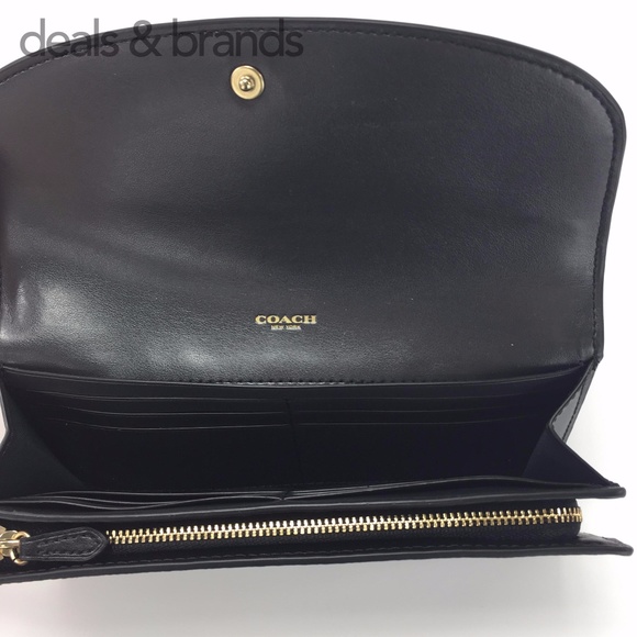 Coach | Bags | Nwt Coach Slim Envelope Wallet Signature Coated | Poshmark