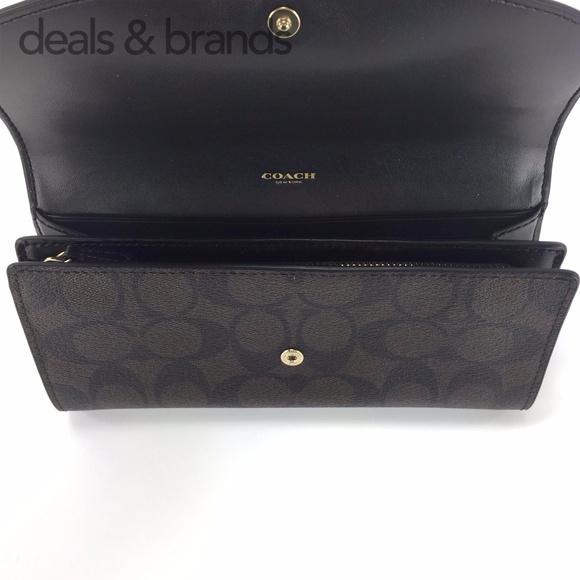 Coach | Bags | Nwt Coach Slim Envelope Wallet Signature Coated | Poshmark
