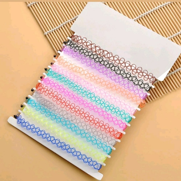 Jewelry | 12 Pack Stretch Tattoo Retro Lace Look Choker | Poshmark