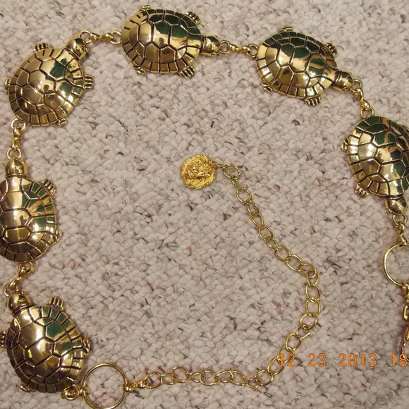 Jewelry | Gold Turtle Chain Link Interlock Belt Or Necklace | Poshmark