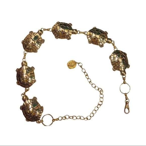 Jewelry | Gold Turtle Chain Link Interlock Belt Or Necklace | Poshmark