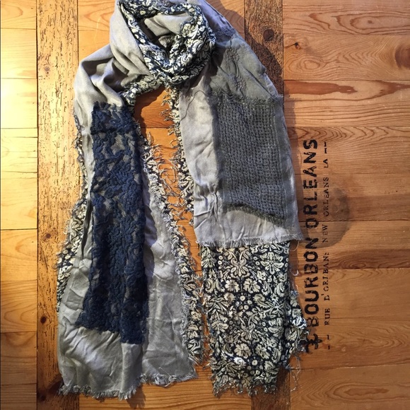 upcycled | Accessories | Soft Upcycled Scarf Blue Skies Grey Skies ...