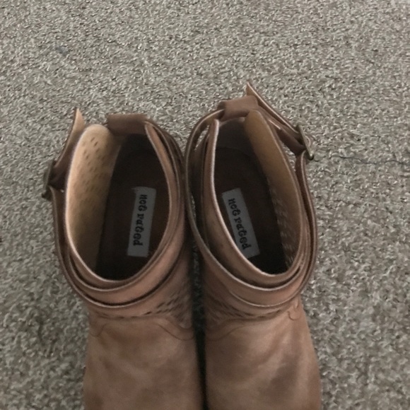 Not Rated | Shoes | Browntan Not Rated Heeled Booties | Poshmark