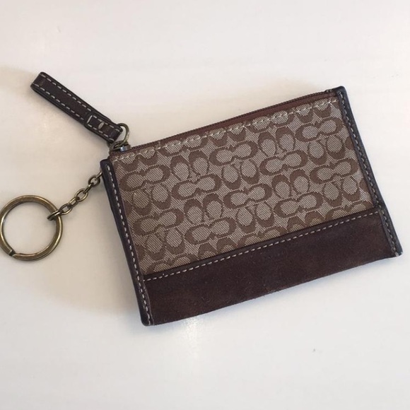 Coach | Bags | Coach Signature Card Case Key Fob | Poshmark