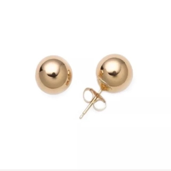 Jewelry | 14k Solid Gold Ball 8mm Stud Earrings | Poshmark