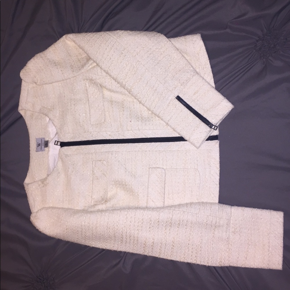 Vintage Inspired Cream Tweed Jacket - Gem