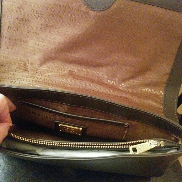 Ralph Lauren | Bags | Ralph Lauren Chocolate Brown Leather Clutch ...