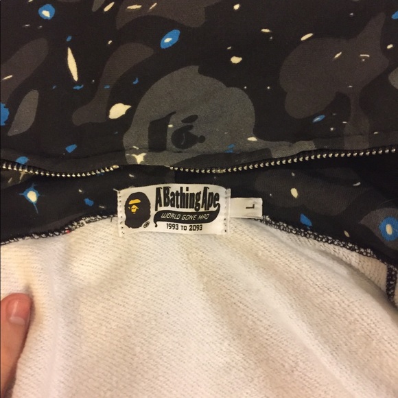 Bape | Tops | Bape Shark Galaxy Hoodie | Poshmark