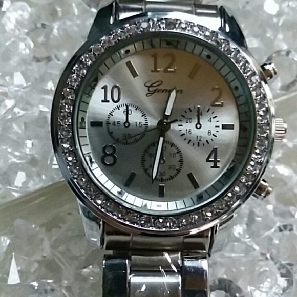 Geneva | Jewelry | Geneva Watch W Cubic Zirconia Diamonds | Poshmark