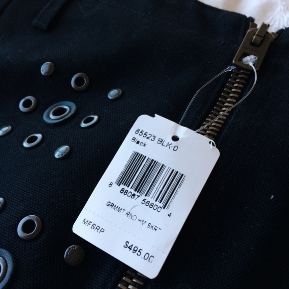 Coach | Skirts | Coach Grommet Studded Leather Trim Aline Skirt | Poshmark