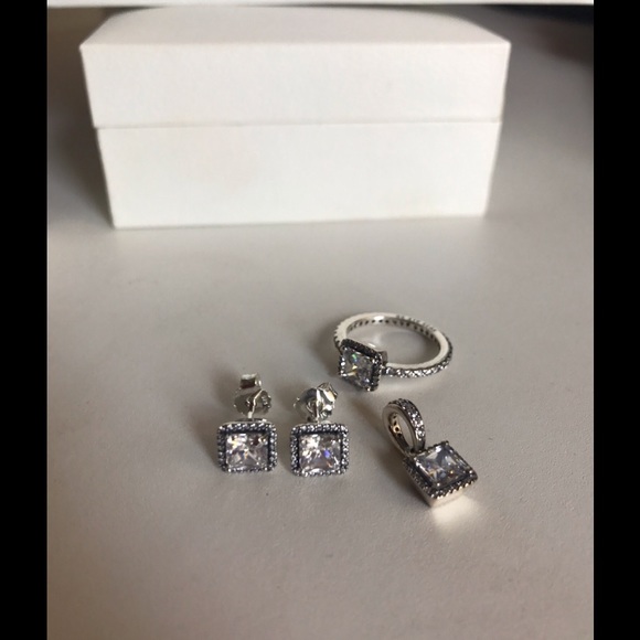 Pandora | Jewelry | Pandora Timeless Elegance Silver Set Of 3 | Poshmark