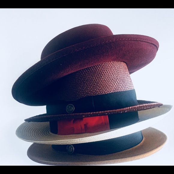 custom | Accessories | Vintage Maroon Porkpie Felt Hat | Poshmark
