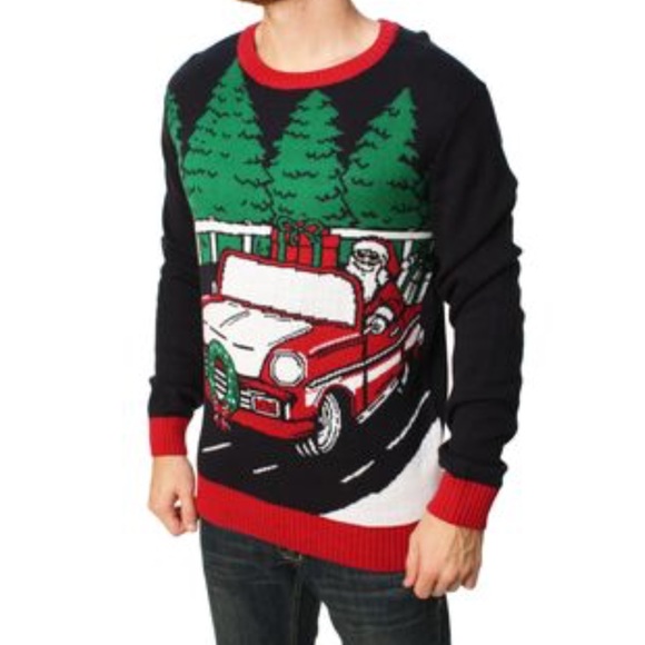 Sweaters | Mens Santas Sleigh Christmas Sweater | Poshmark