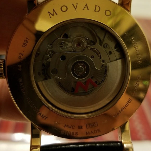 Accessories | Movado Red Label 18k Solid Gold Mens Automatic Wa | Poshmark