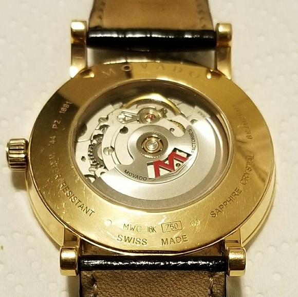 Accessories | Movado Red Label 18k Solid Gold Mens Automatic Wa | Poshmark