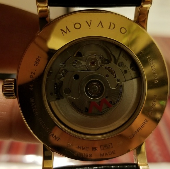 Accessories | Movado Red Label 18k Solid Gold Mens Automatic Wa | Poshmark