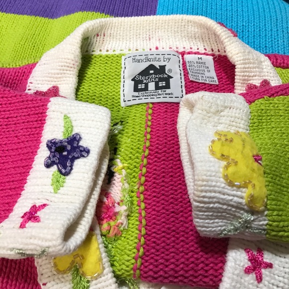 Storybook | Sweaters | Vtg Storybook Knits Beaded Medium Sweater | Poshmark