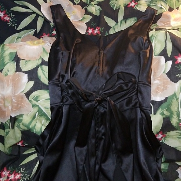 Pompous Girly | Dresses | Lbd Satin Finish Black Formal Dress | Poshmark