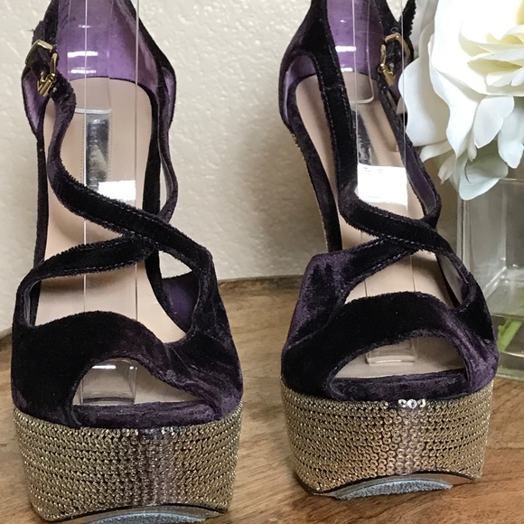 H by Halston | Shoes | H By Halston Sequin Platforms | Poshmark