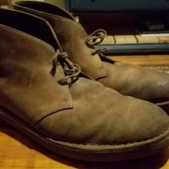 Clarks | Shoes | Mens Clark Bushacre Leather Chukka Boot Brown | Poshmark